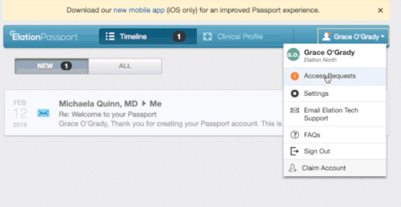 How patients can access multiple Passport accounts with One Login