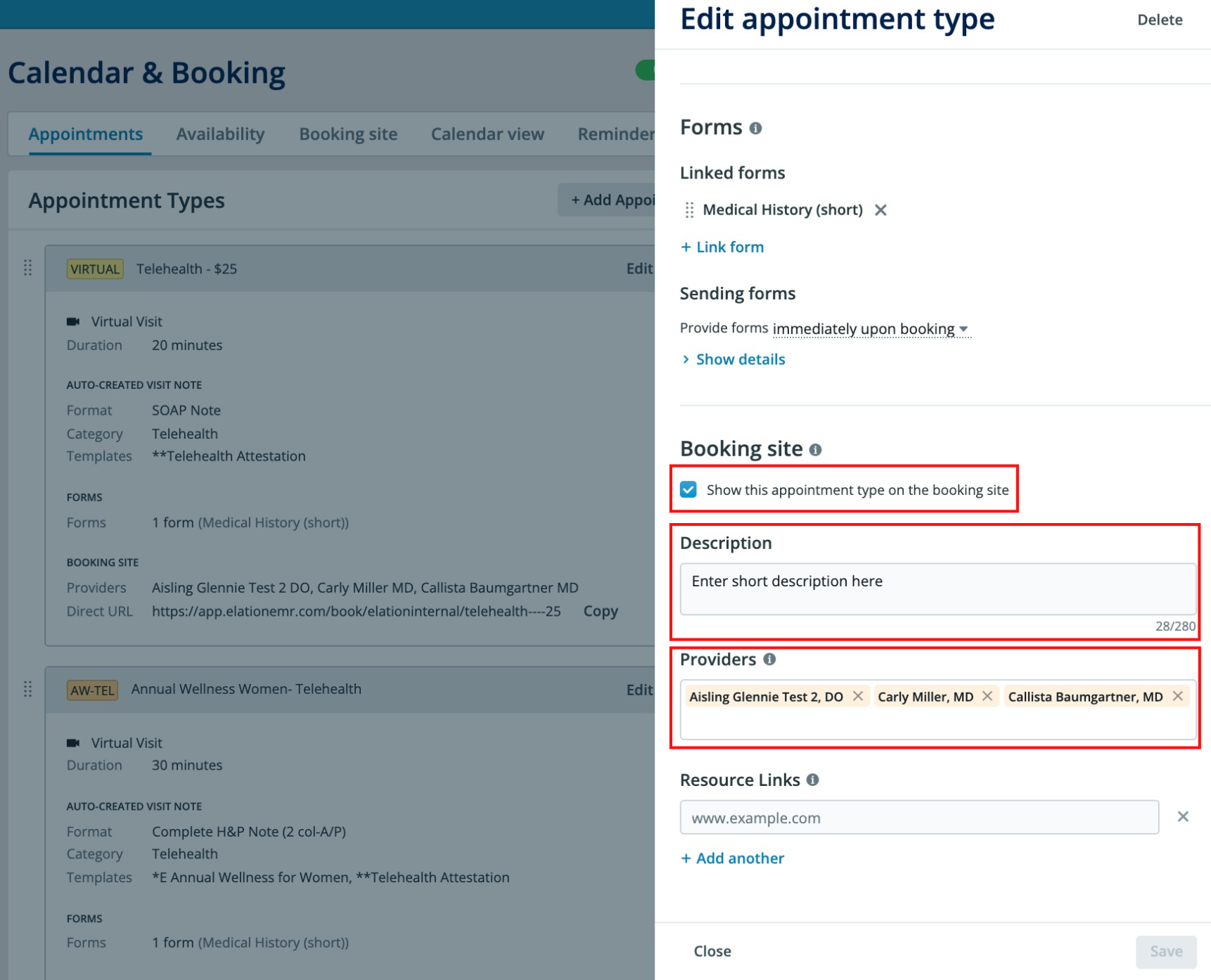Patient Booking Site Guide