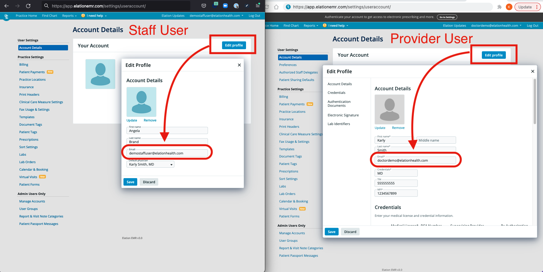 User Accounts Guide- Updating your login email address