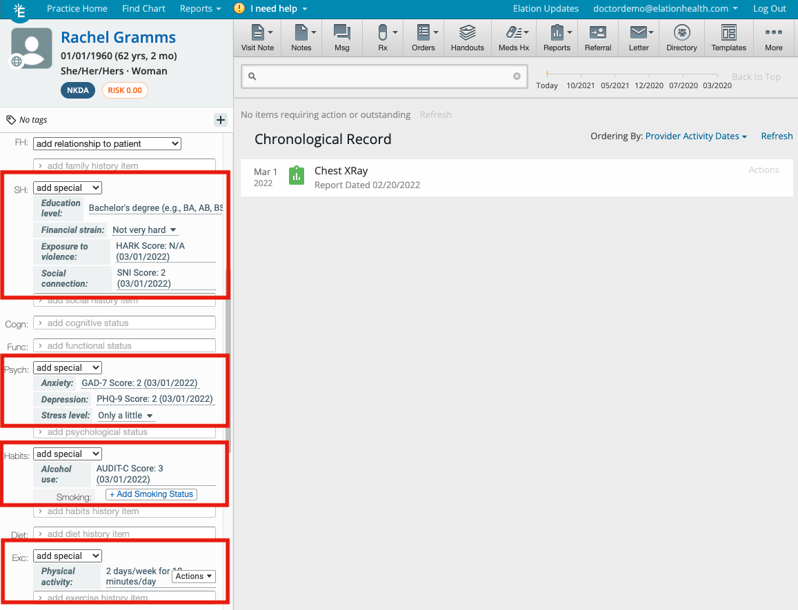 Clinical Profile Guide- A snapshot of the patient's health status