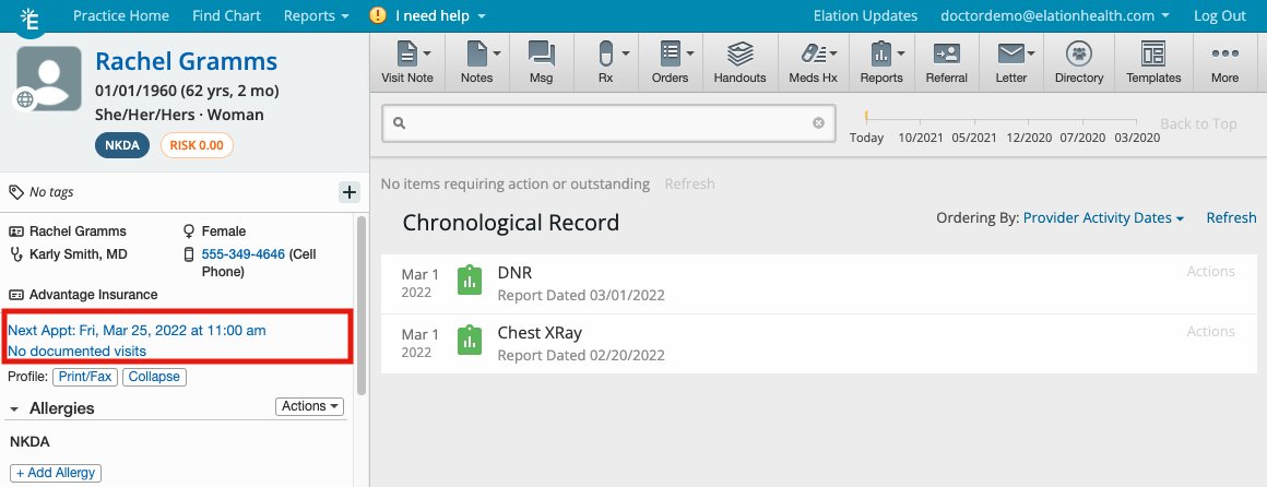 Clinical Profile Guide- A snapshot of the patient's health status