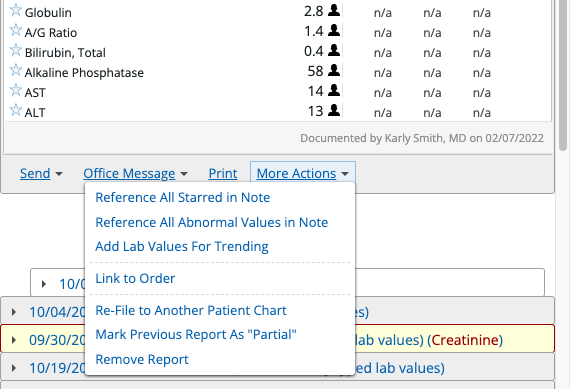 Patient Reports Guide- Receiving lab results from lab interfaces