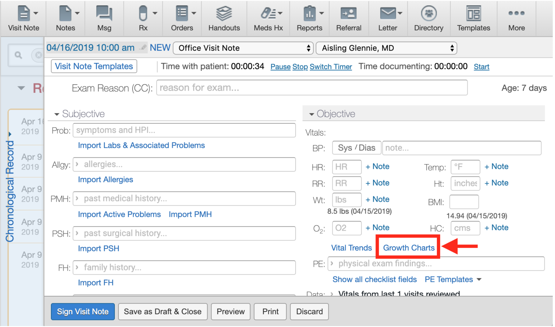 Growth Charts for Pediatric Patients