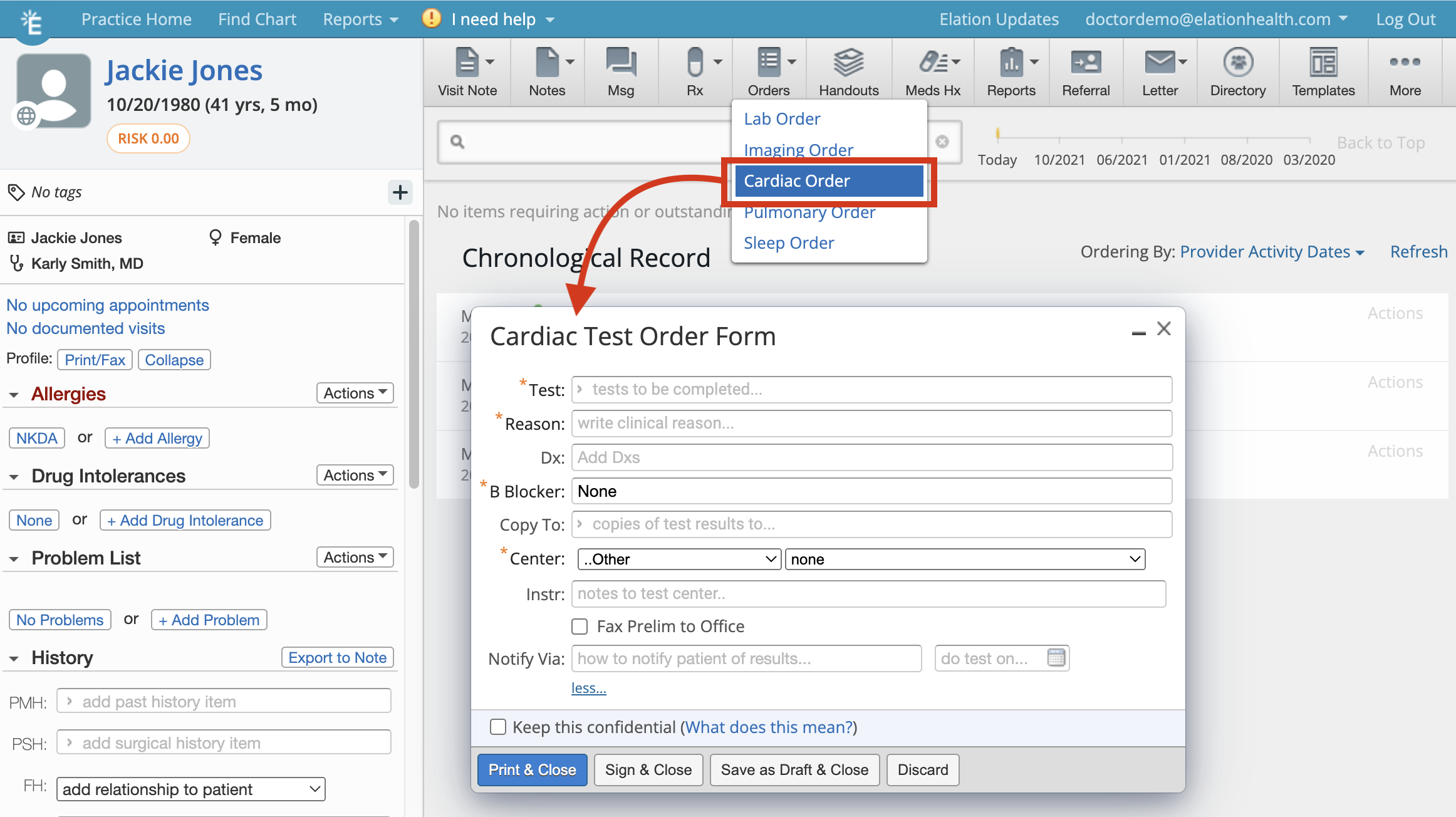 Order Forms Guide- Ordering cardiology tests using the Cardiac Order Form