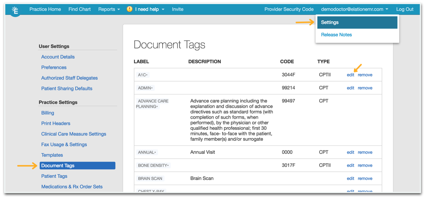 Document Tags for Visit Notes & Reports Guide