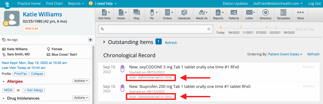 Prescriptions Guide- Documenting medications administered by your practice