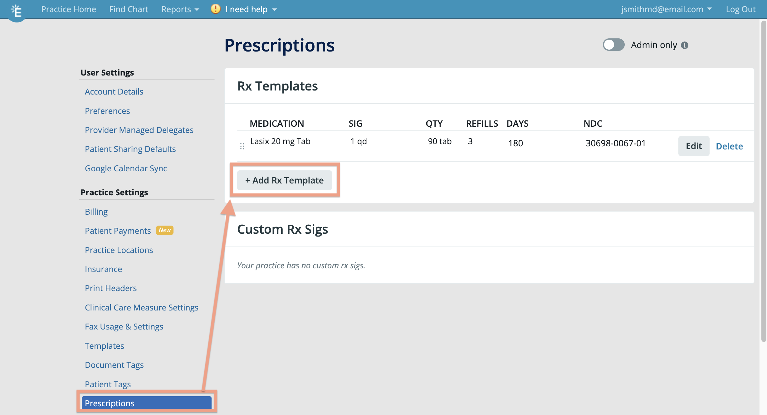 Prescription (Rx) Templates Guide