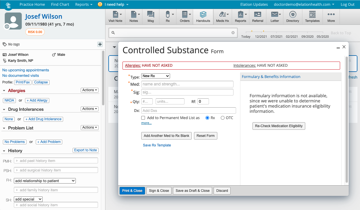 Prescriptions Guide- ePrescribing controlled substance medications