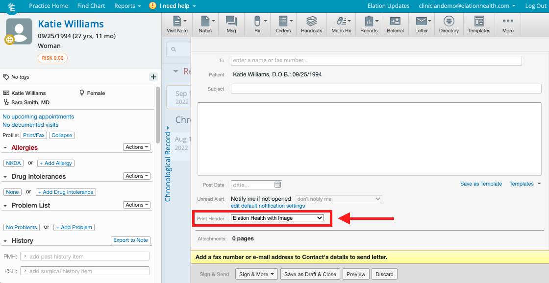 Print Headers Guide- Managing practice letterheads