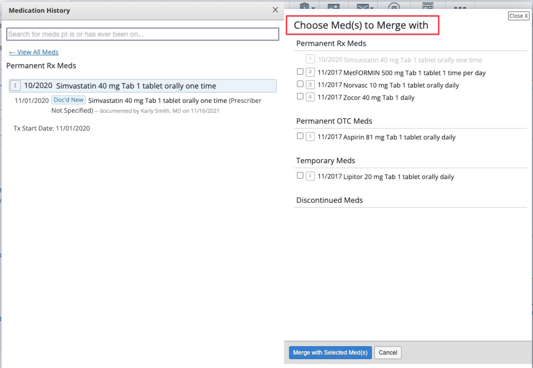 Medication List Management Guide - Managing a patient's medication history