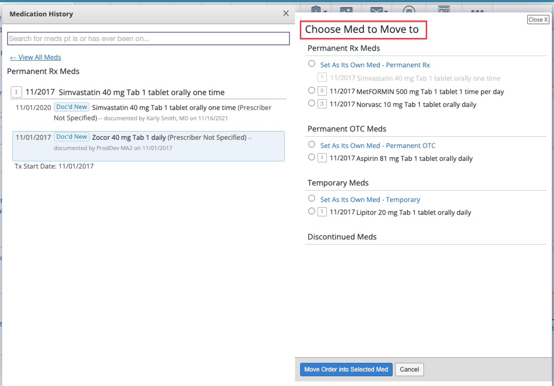 Medication List Management Guide - Managing a patient's medication history