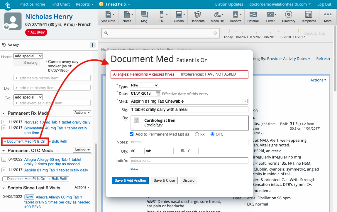Medication List Management Guide - Managing a patient's medication history