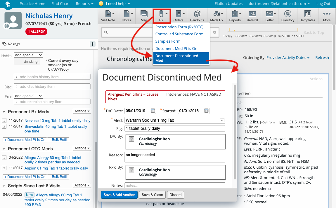 Medication List Management Guide - Managing a patient's medication history