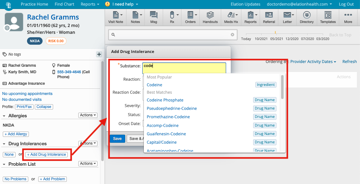Clinical Profile Guide- A snapshot of the patient's health status