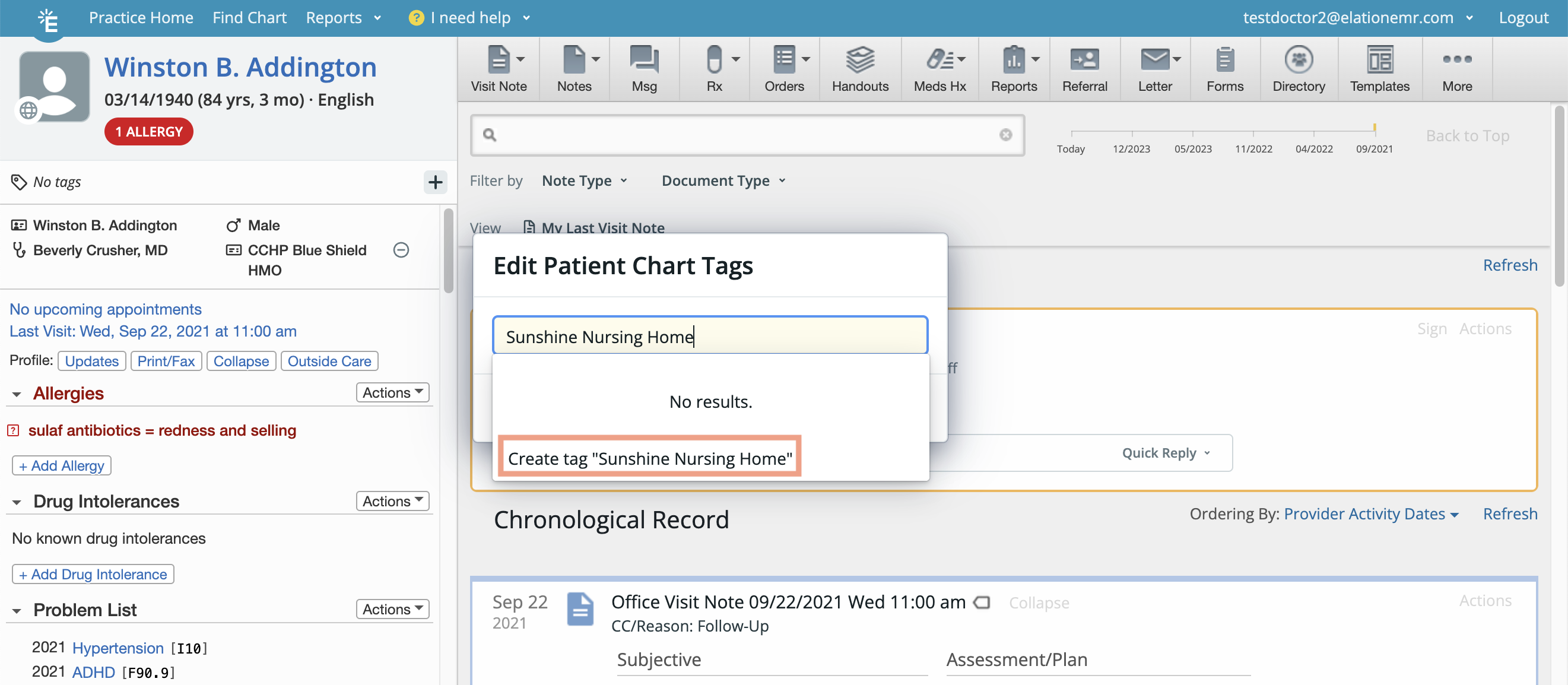 Patient Tags Guide- Classifying patients for administrative efficiency