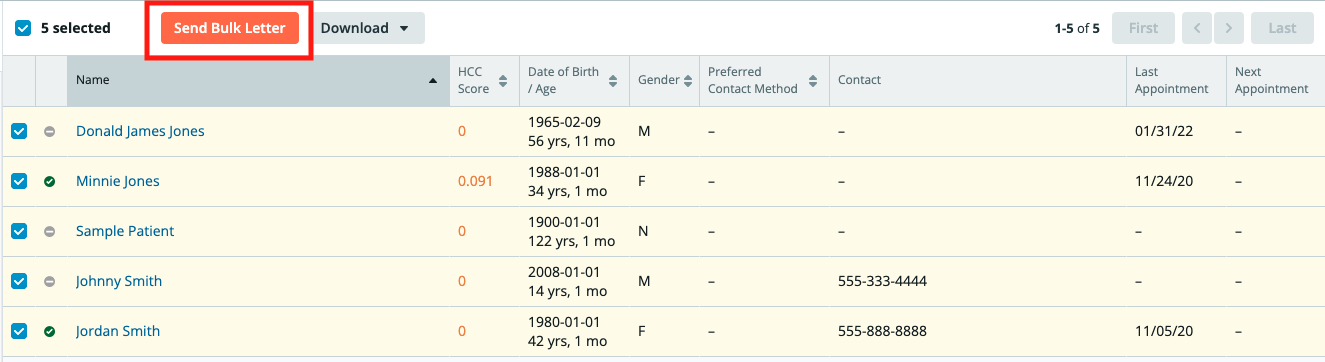 Bulk Letter Guide- Mass communication with Patients