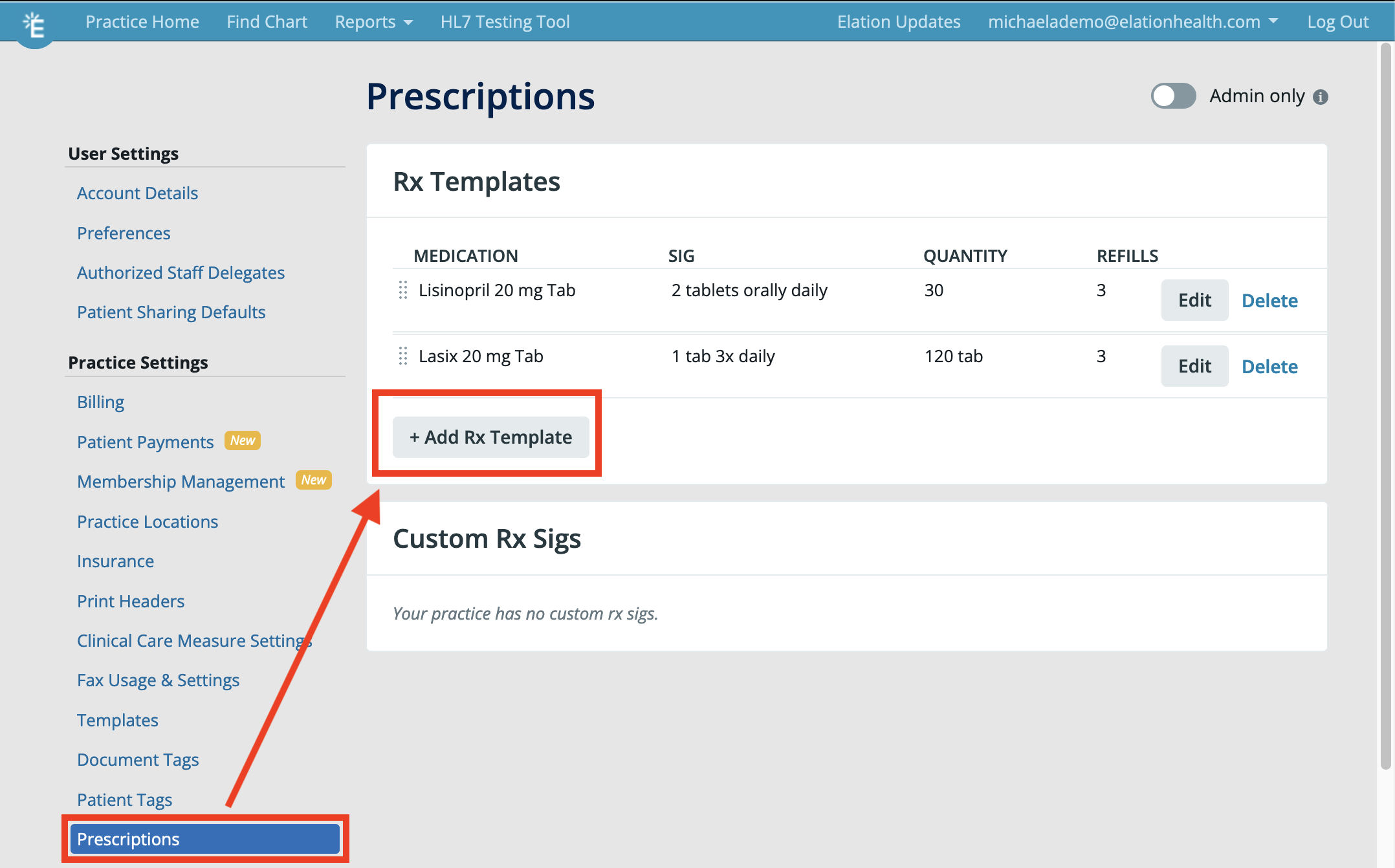 Prescription (Rx) Templates Guide