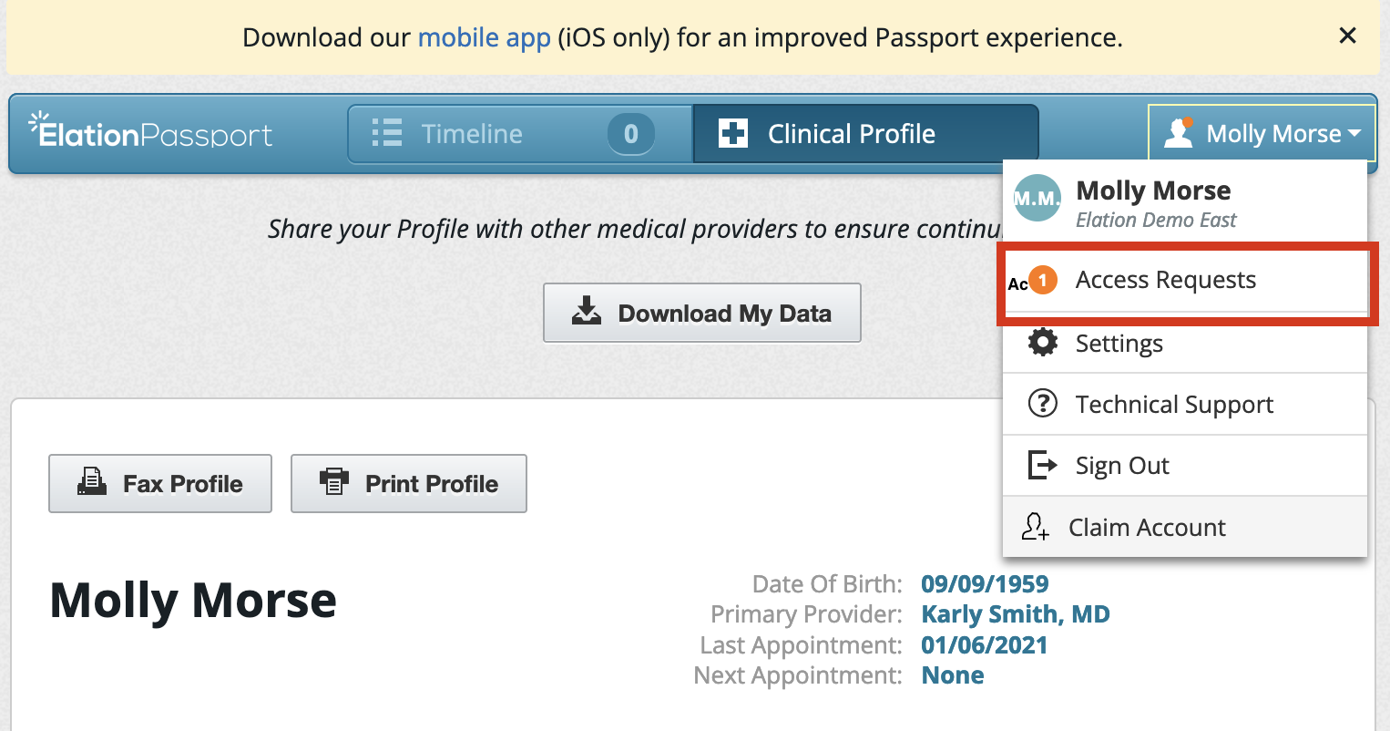 Elation Patient Passport Guide- How patients access multiple accounts ...