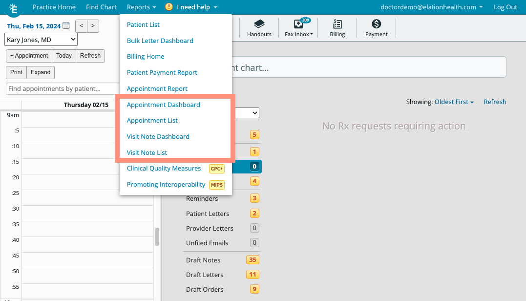 Reporting Guide- Built-in appointment and visit note productivity ...