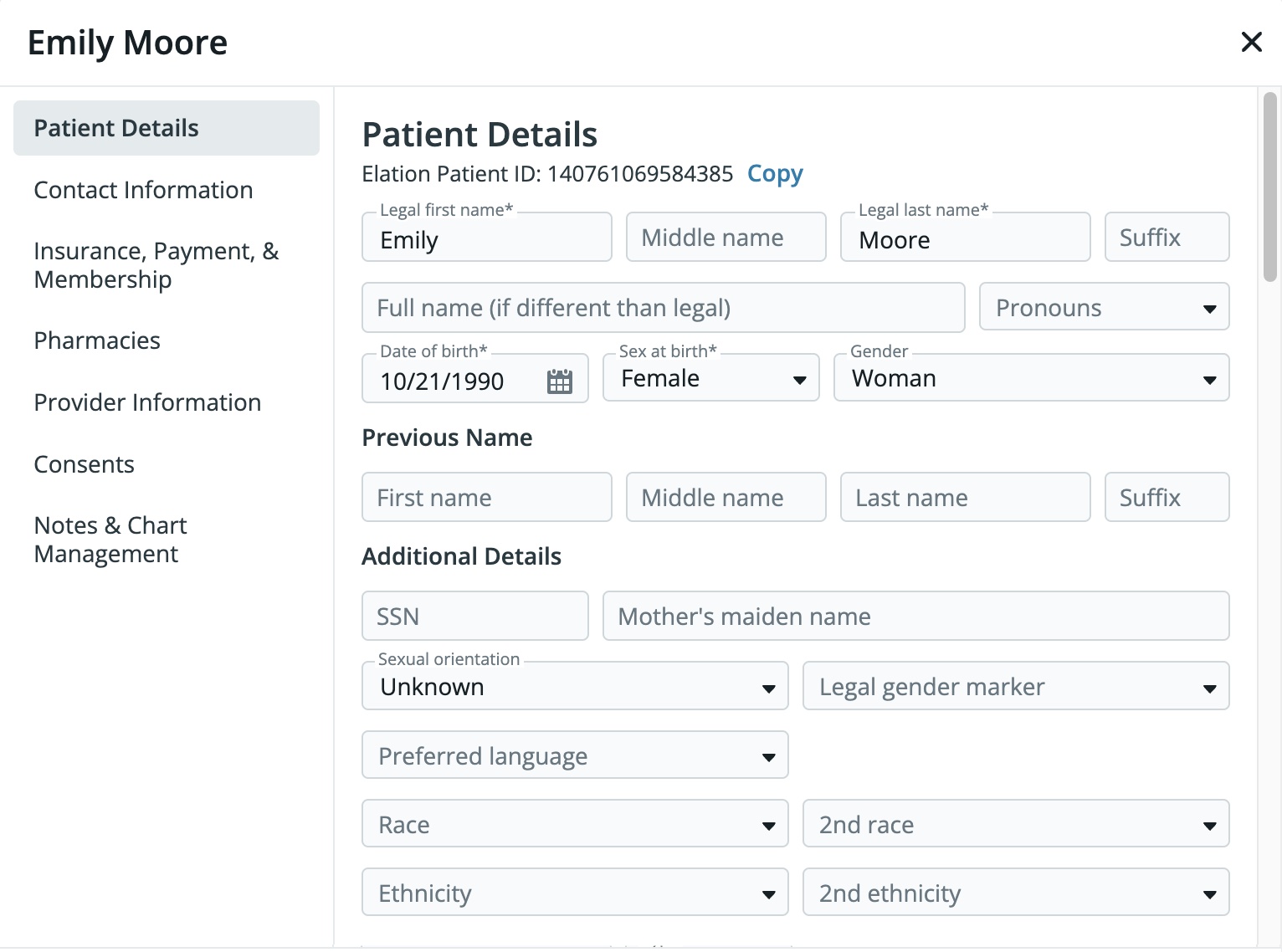 Patient Demographics Guide