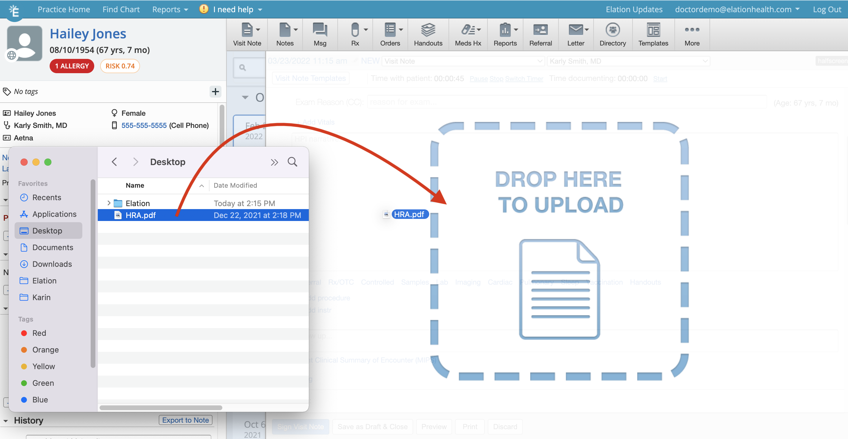 Patient Chart Guide- Uploading documents directly within the patient's ...