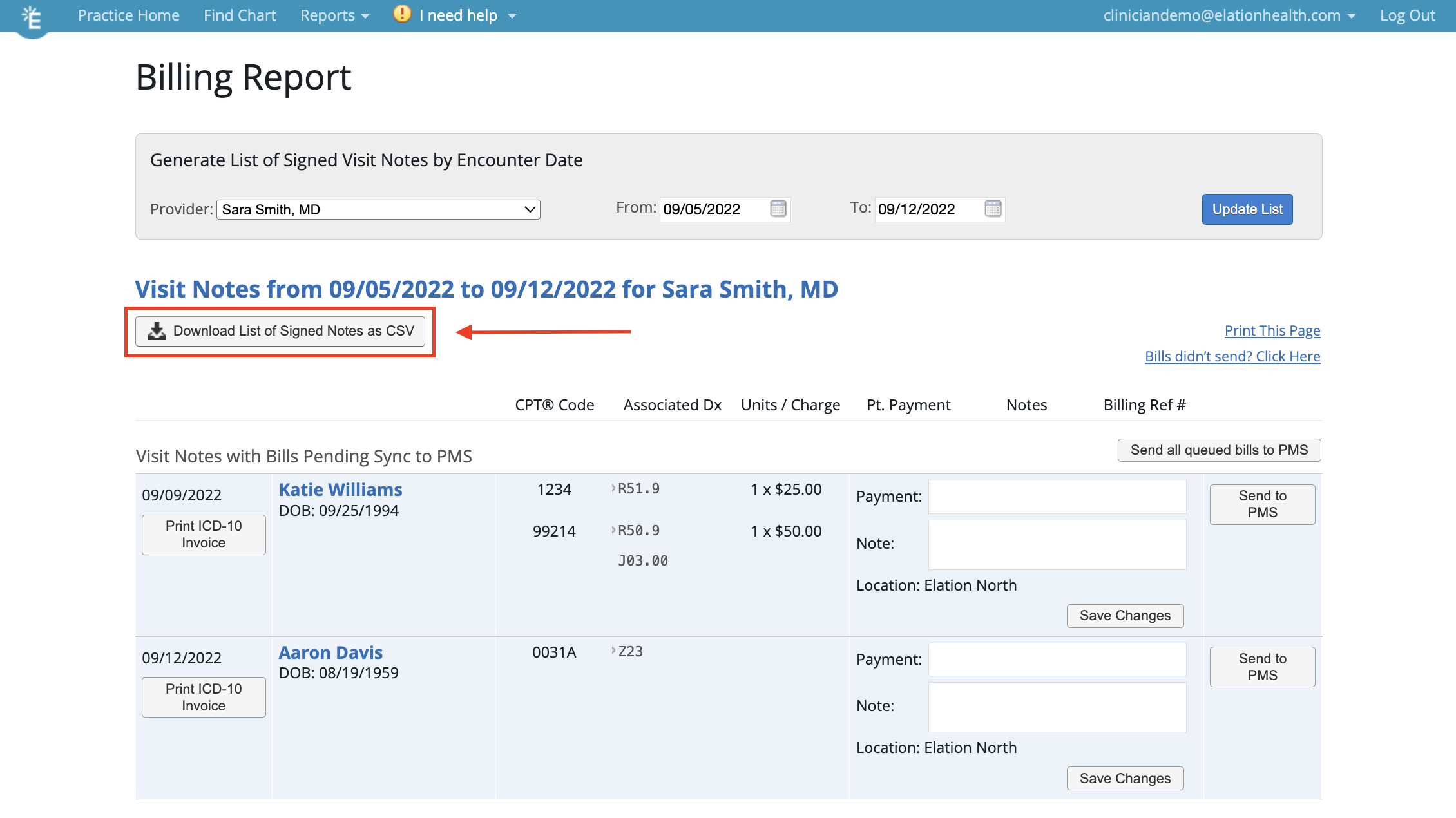 Billing Guide- Billing Report