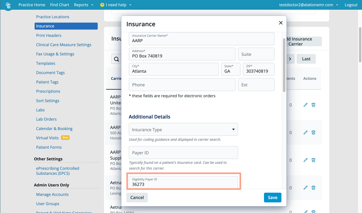 Real-time Eligibility Guide - Setting up Payers for eligibility checks ...
