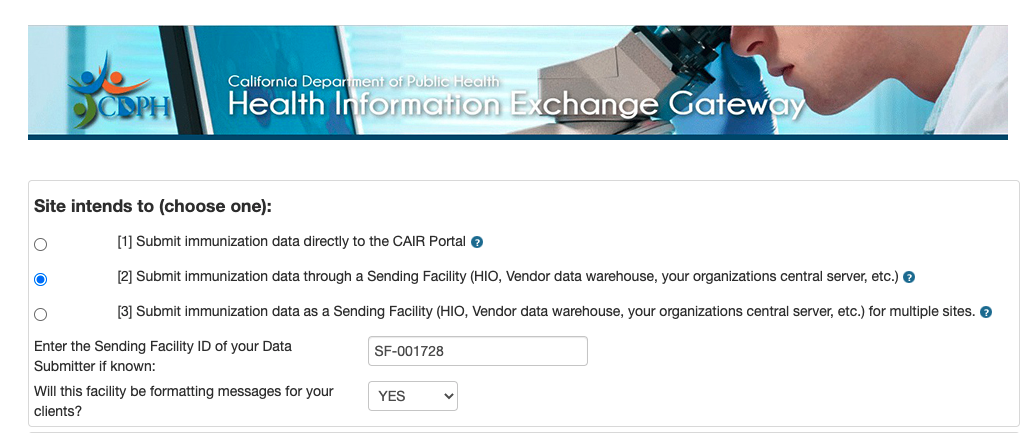 California State- CAIR- Immunization Registry Interface User Guide